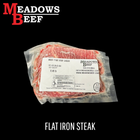 Grass-Fed Flat Iron Steaks – Tender & Flavorful Single Pack | Meadows Beef